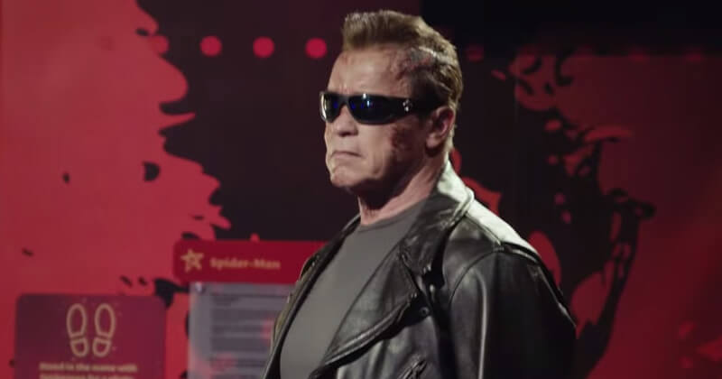 Arnold Schwarzenegger Pranks Fans By Posing as Terminator Wax Sculpture ...